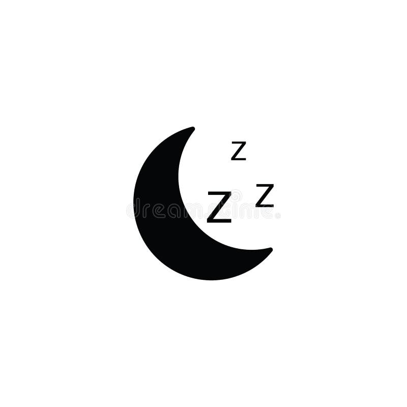 Sleep Icon Moon Sign Sleeping Symbol Vector Stock Vector - Illustration ...