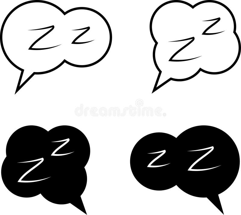 Sleep Icon. Dream Vector Illustration. Rest and Relax Concept. Speech ...