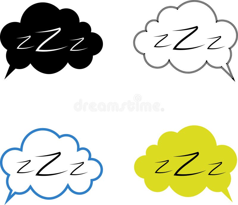 Sleep Icon. Dream Vector Illustration. Rest and Relax Concept. Speech ...