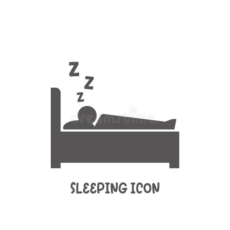 Sleep Icon Simple Flat Style Vector Illustration Stock Vector ...