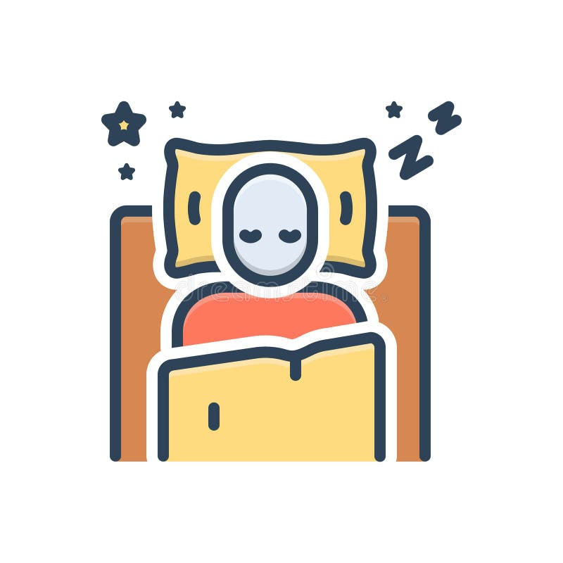Color Illustration Icon for Sleep, Slumber and Somnolence Stock Vector ...