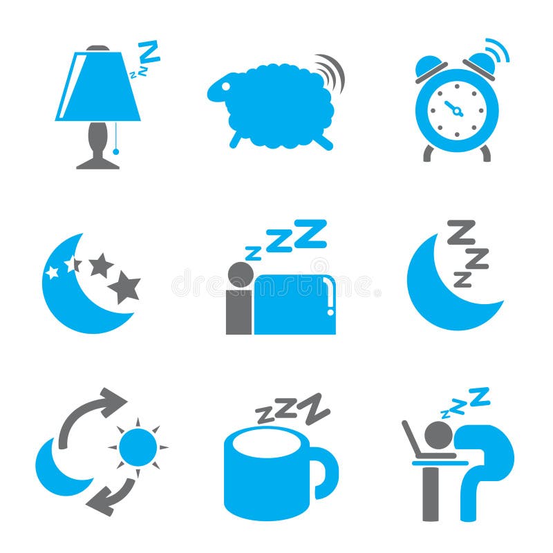 Sleep icons stock illustration. Illustration of icons - 50187732