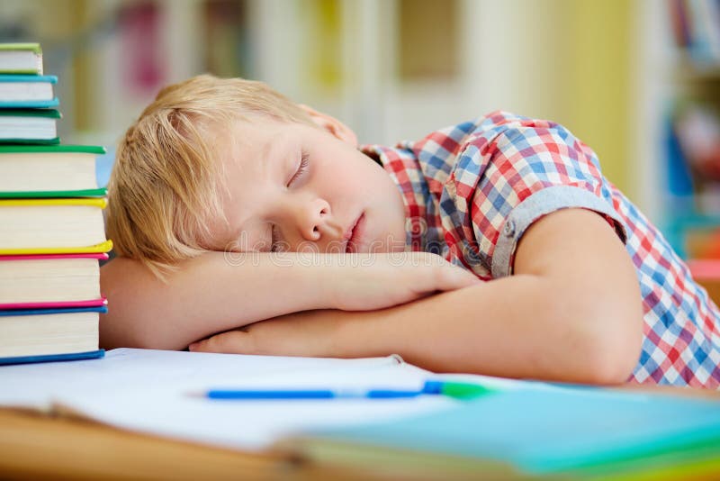 Sleep after learning stock image. Image of schoolchild - 56008809