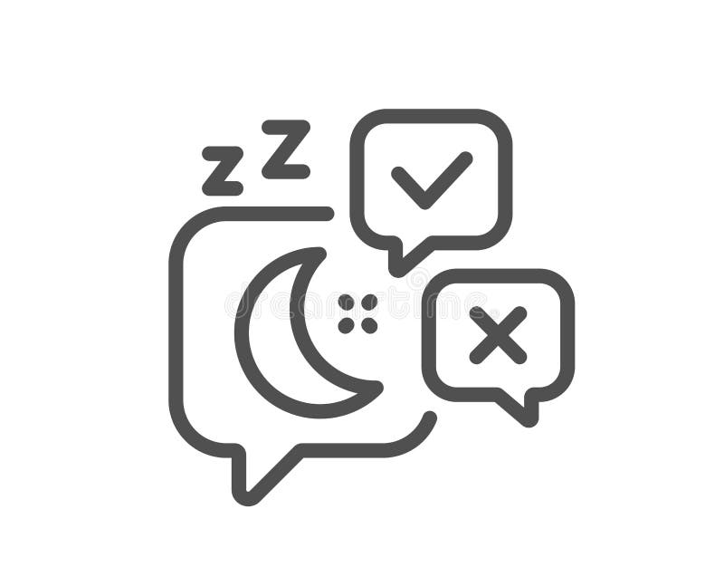 Sleep Line Icon. Night Rest Sign. Vector Stock Vector - Illustration of ...