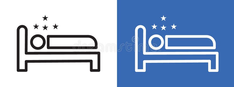 Sleep Logo Sign Set Vector Outline Stock Vector - Illustration of moon ...