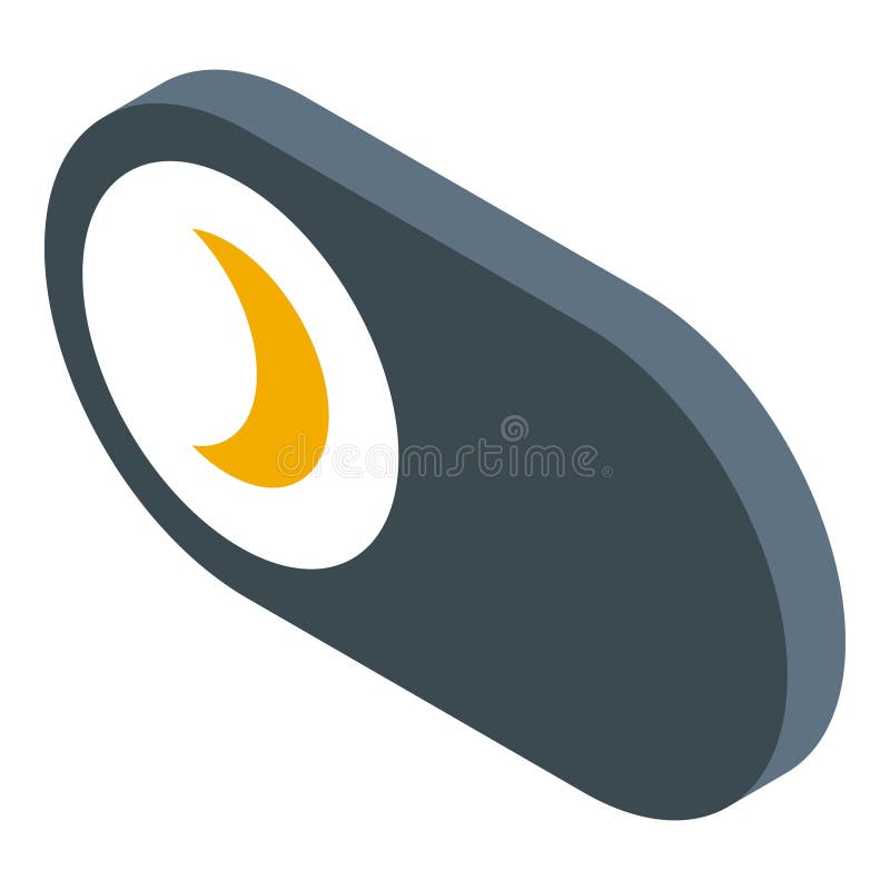 Sleep Mode Button Showing Crescent Moon for Nighttime Setting Stock ...