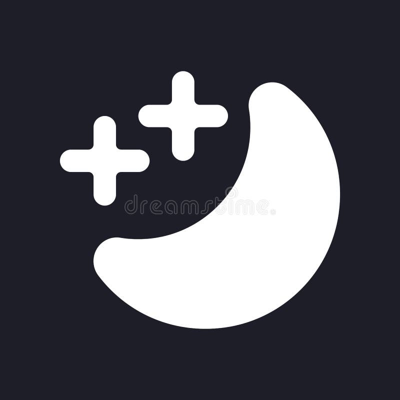 Sleep Mode Dark Mode Glyph Ui Icon Stock Vector - Illustration of mode ...