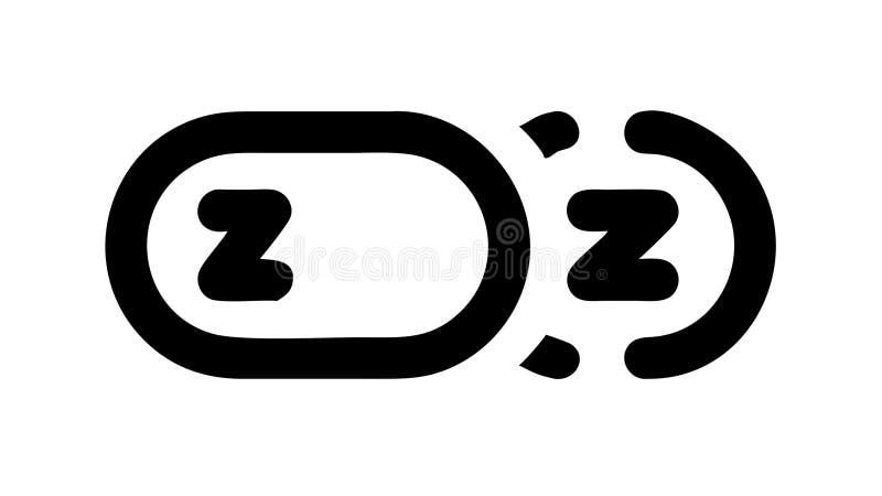Sleep Mode or Zzz Icon Vector for Rest and Power Saving, Vector Design ...