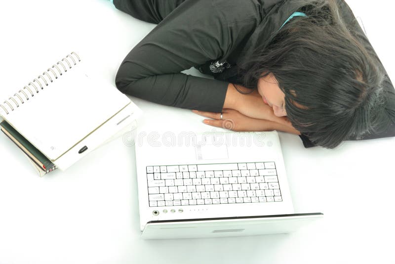 Sleep near by laptop stock image. Image of internet, white - 8239539