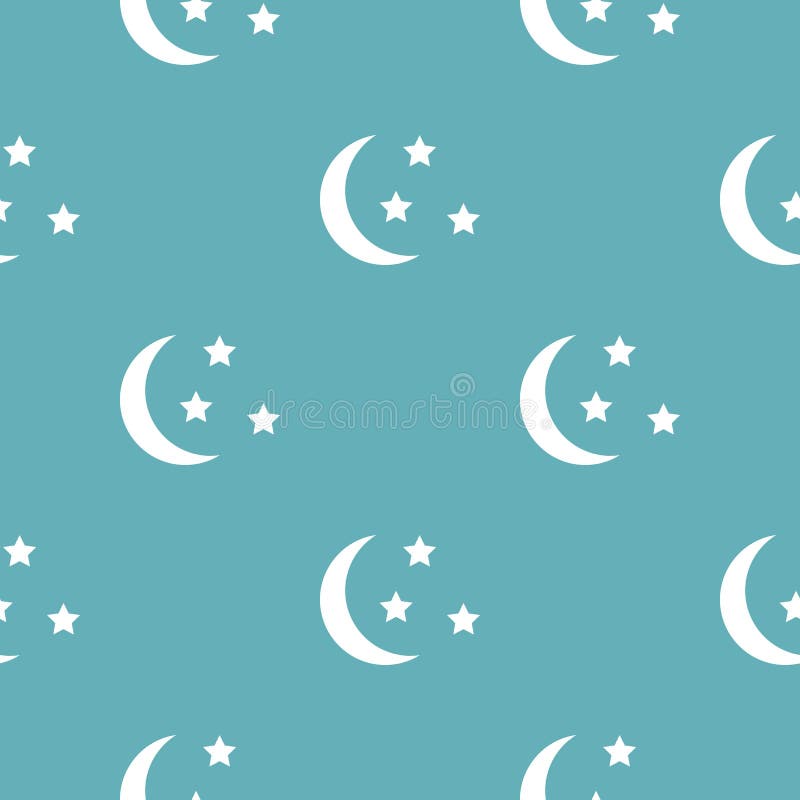 Sleep Pattern Seamless Blue Stock Illustration - Illustration of night ...