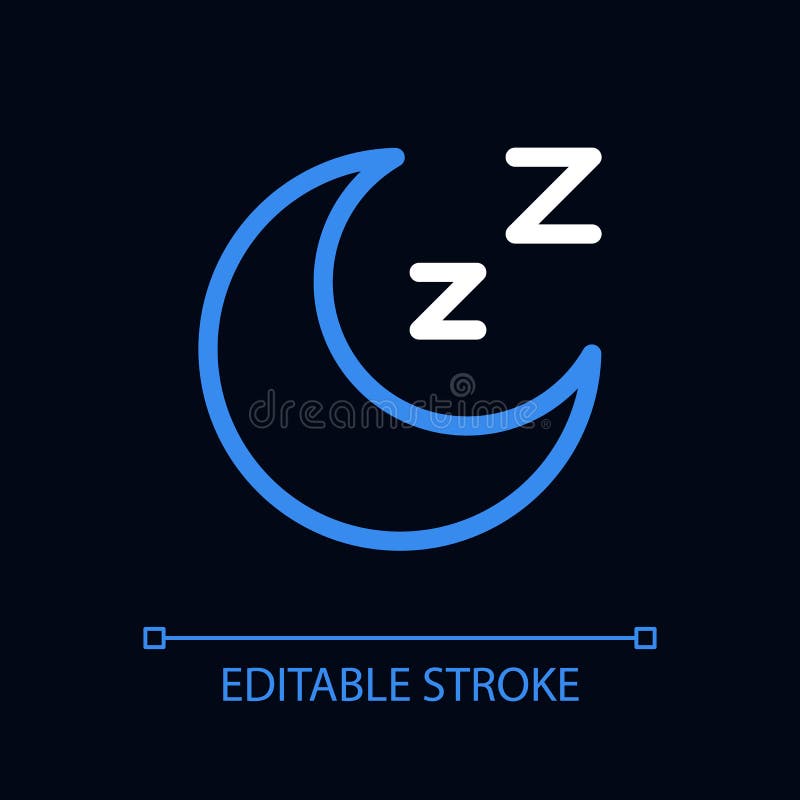 Sleep Pixel Perfect Color Linear Ui Icon for Dark Theme Stock Vector ... Sleep Pixel Perfect Color Linear Ui Icon for Dark Theme Stock Vector ...