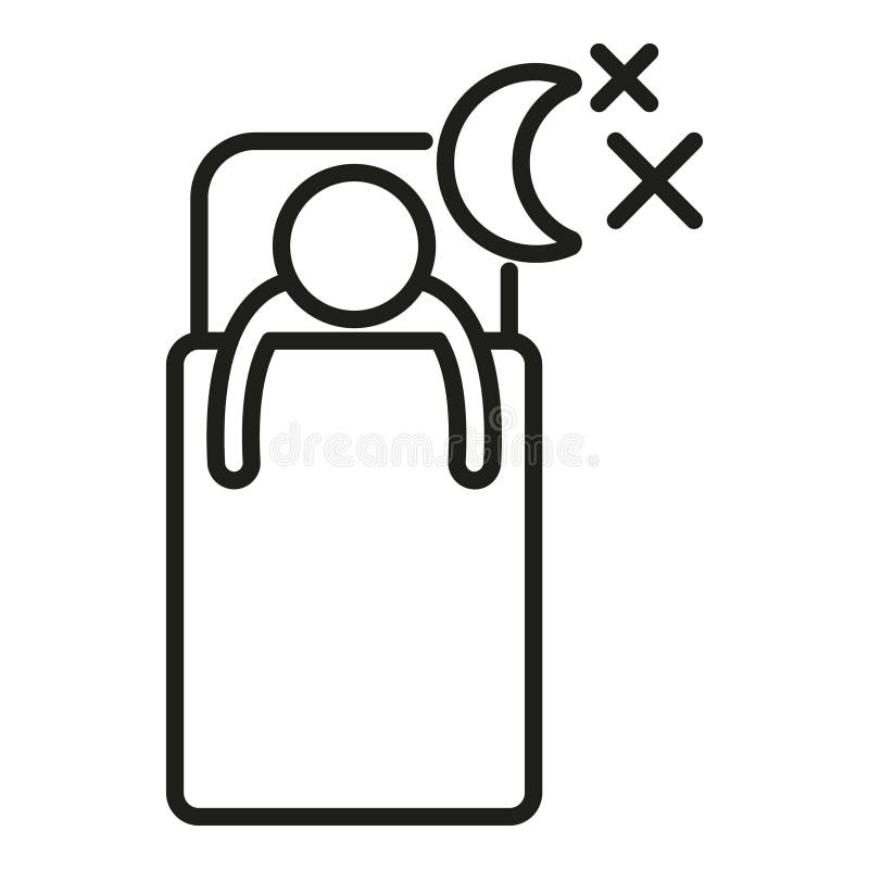 Sleep Problem Icon Outline Vector. Stress Disorder Stock Vector ...