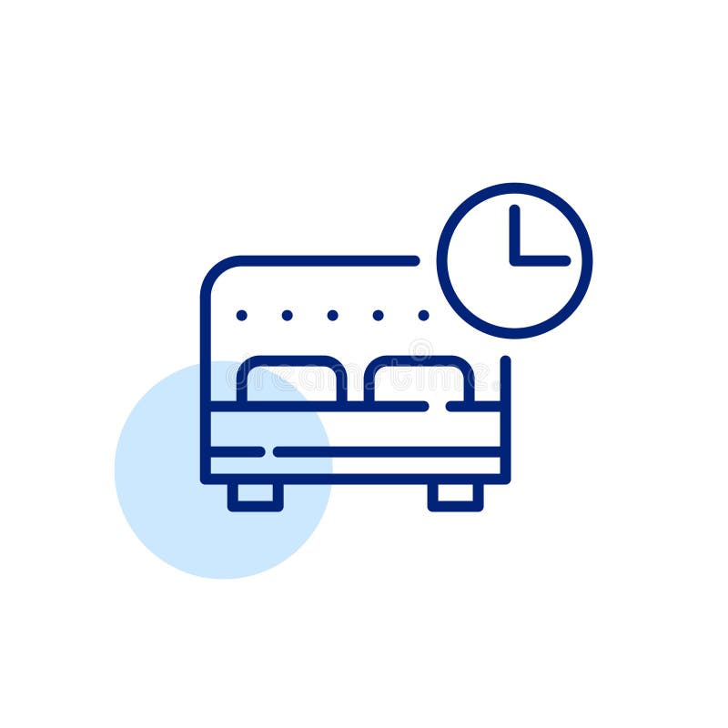 Sleep Routine. Double Bed and Clock. Pixel Perfect, Editable Stroke ... Sleep Routine. Double Bed and Clock. Pixel Perfect, Editable Stroke ...