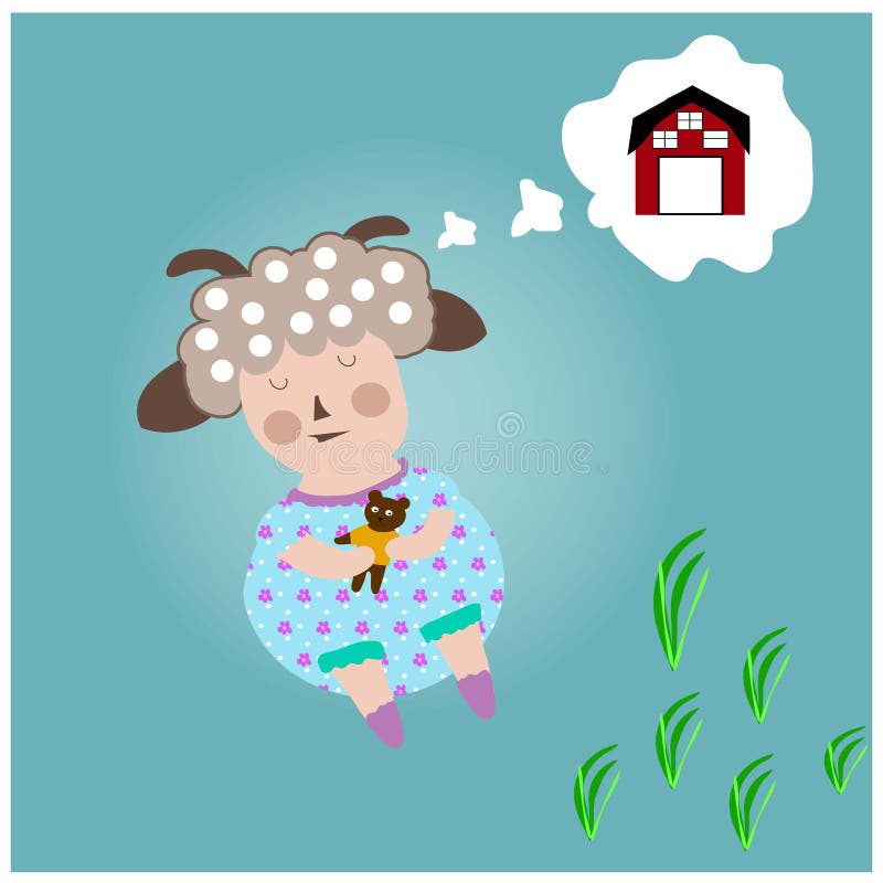 Sleep Sheep stock vector. Illustration of sign, snooze - 57541390