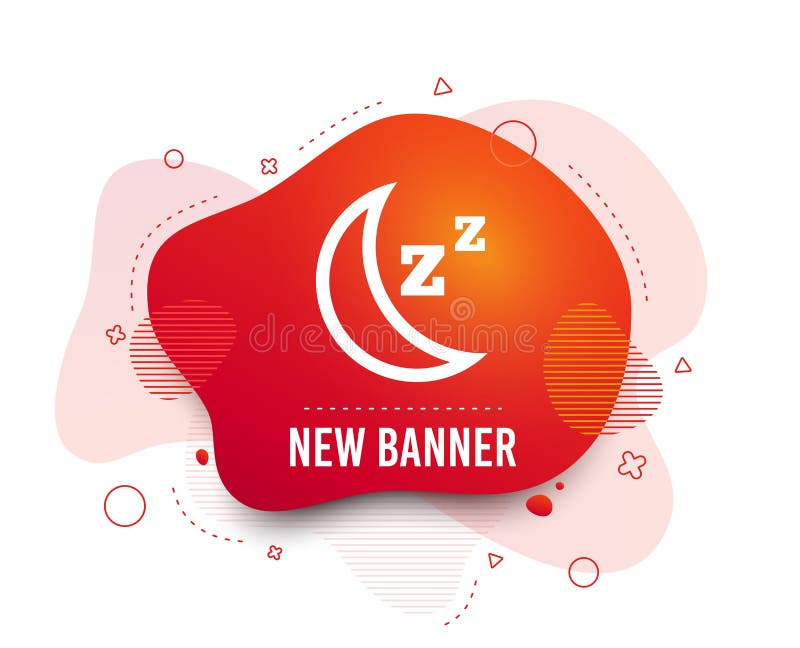 Sleep Sign Icon. Moon with Zzz Button Stock Vector - Illustration of ...