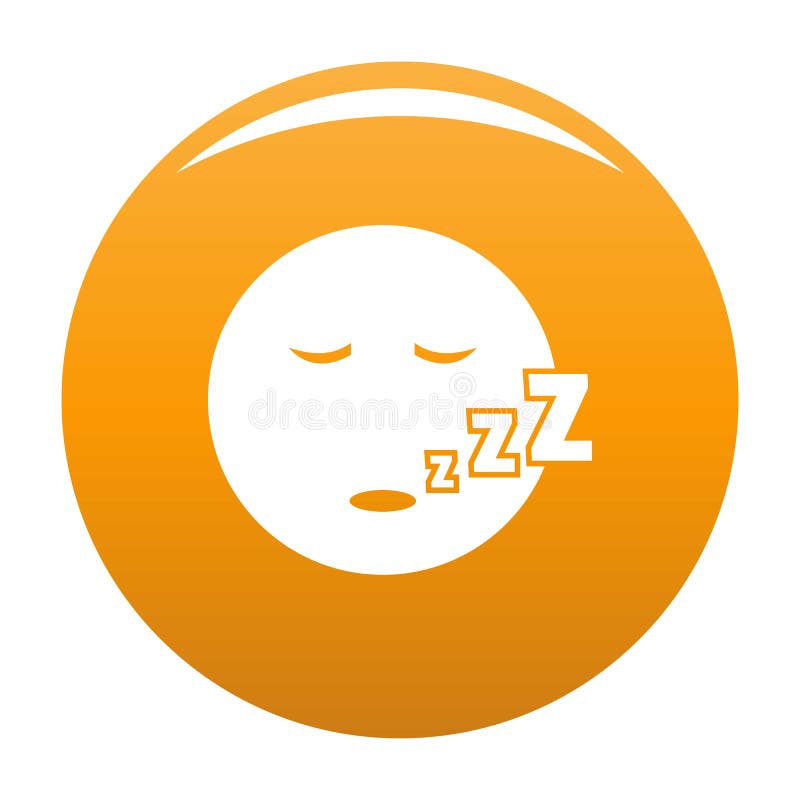 Sleep smile icon orange stock illustration. Illustration of paper ...