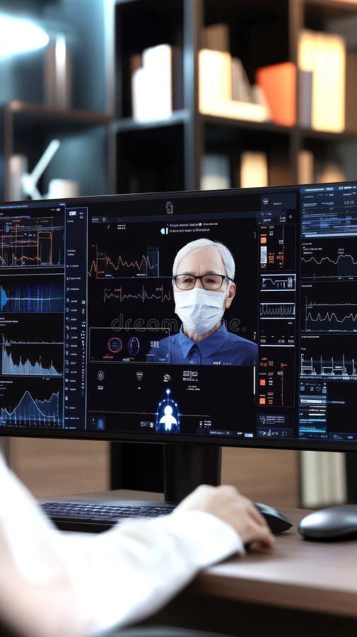 Sleep Specialist Analyzes Patient Data with Advanced Tech in a Modern ...