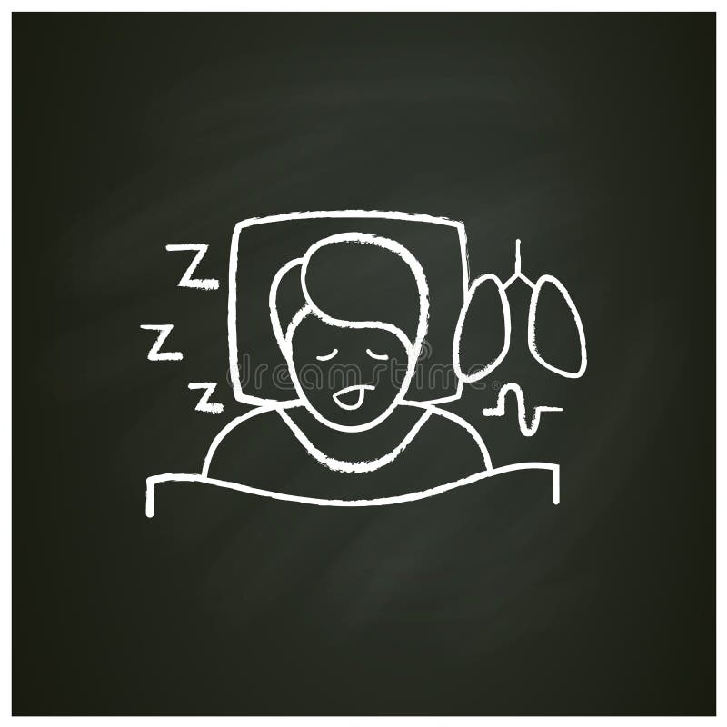 Sleep study chalk icon stock vector. Illustration of fatigue - 210088078
