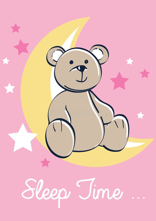 Sleep time bear. stock vector. Illustration of infant - 36581055