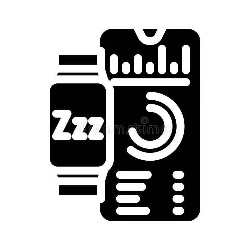 Sleep Tracker Smart Home Glyph Icon Vector Illustration Stock Vector ...