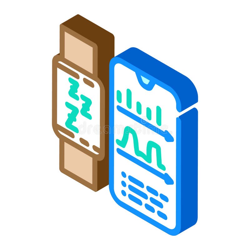 Sleep Tracker Wearable Isometric Icon Vector Illustration Stock Vector ...