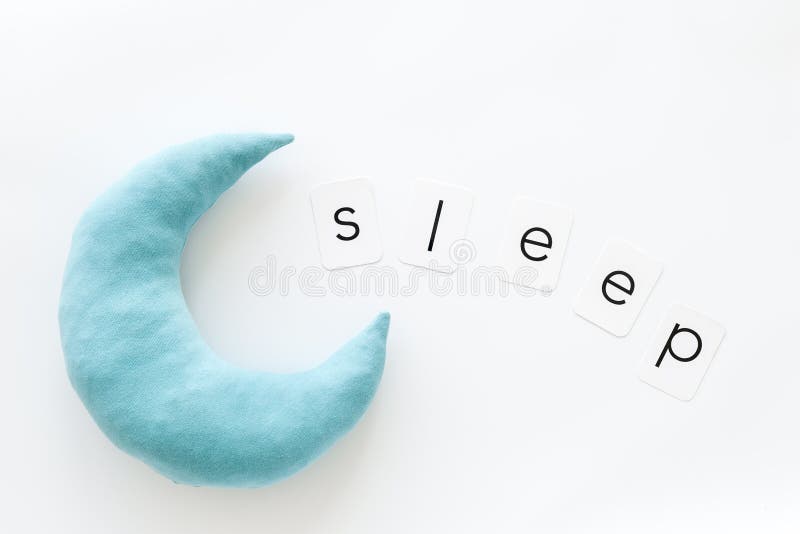 Sleep Word And Help Yourself To Fall Asleep Concept On White Background ...