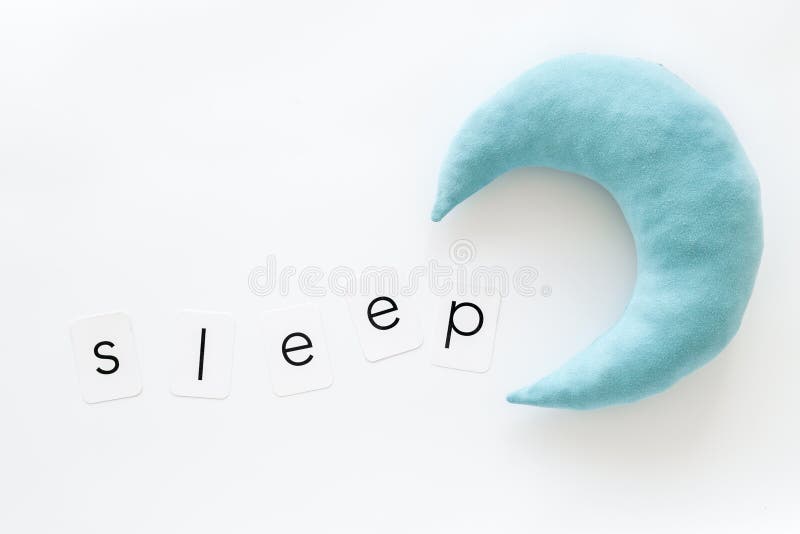 Sleep Word and Help Yourself To Fall Asleep Concept on White Background ...