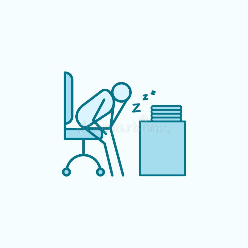 Sleep at Work Outline Icon. Element of Lazy Person Icon for Mobile ...