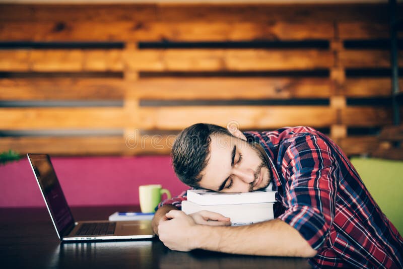 Sleep at work. stock image. Image of male, internet, everyday - 83585929
