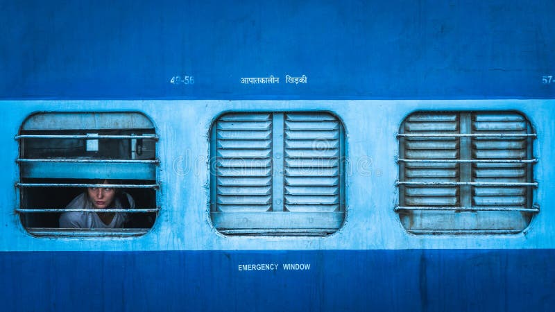 Sleeper Class Train in India View from Outside Stock Photo - Image of ...