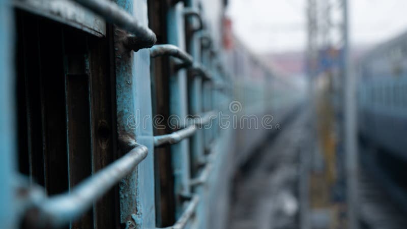 Sleeper Class Train in India View from the Window Stock Photo - Image ...