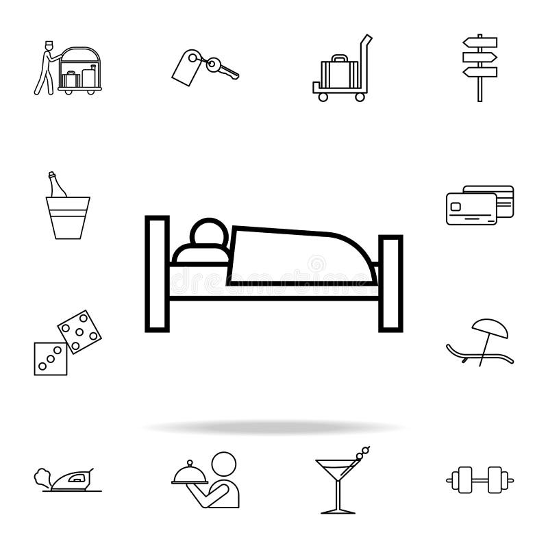 Sleeper Icon. Hotel Icons Universal Set for Web and Mobile Stock ...