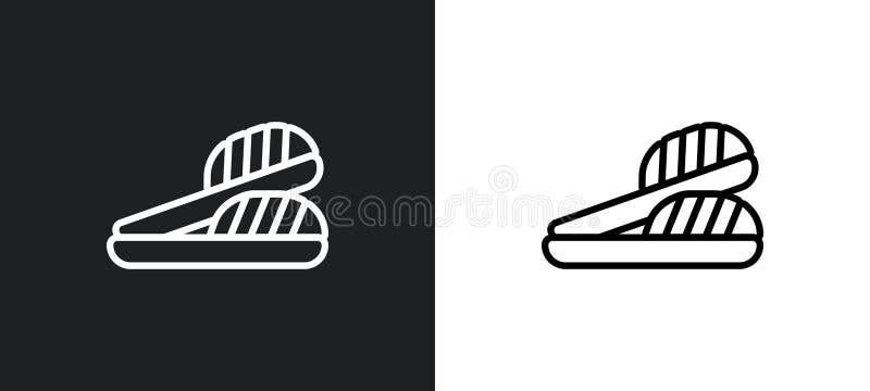 Sleepers Outline Icon in White and Black Colors. Sleepers Flat Vector ...