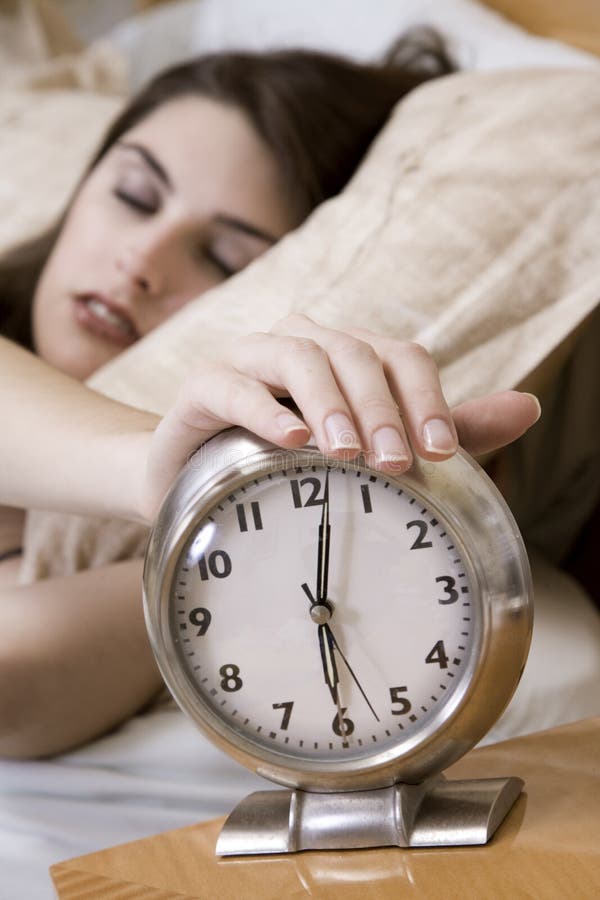 Sleeping stock photo. Image of clock, morning, sleep, wake - 1583314