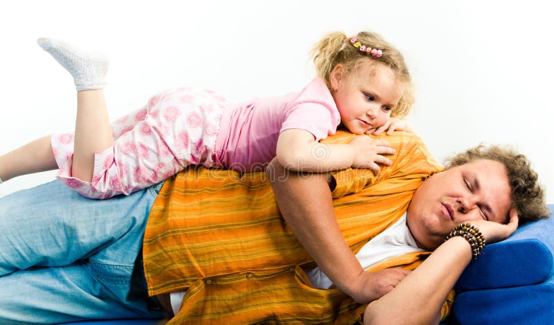 Tired dad stock image. Image of summer, happy, father - 19645663