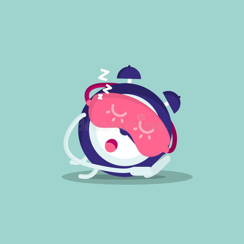 Sleeping alarm clock stock vector. Illustration of wake - 35619251