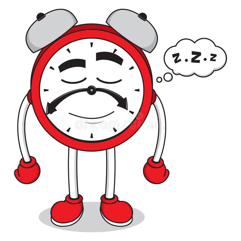 Sleeping alarm clock stock vector. Illustration of wake - 35619251