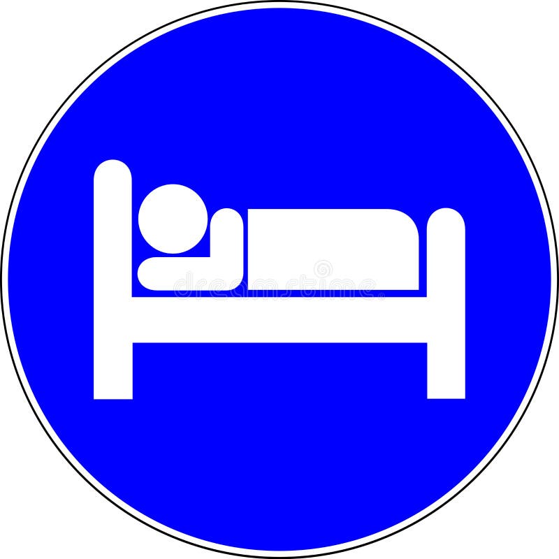Sleeping allowed sign stock illustration. Illustration of icon - 189327049