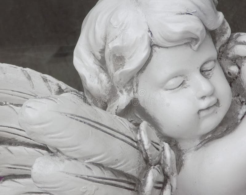Sleeping angel statue stock photo. Image of angel, white - 95081504