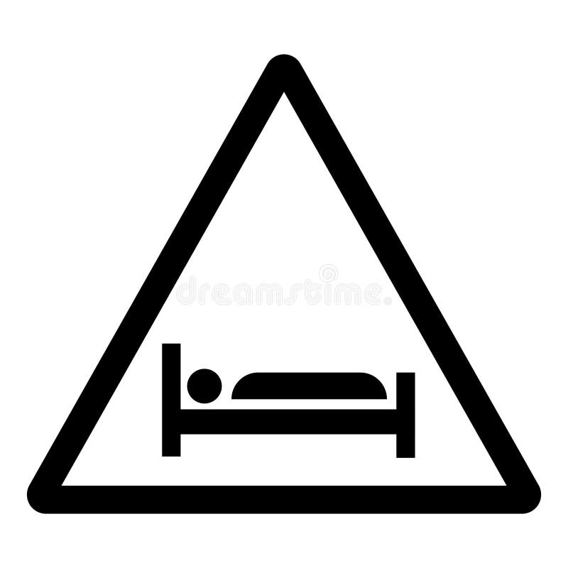 Sleeping Area Symbol Sign, Vector Illustration, Isolate on White ...