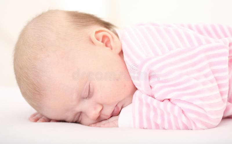 Peaceful Sleeping Newborn Baby Stock Image - Image of sleeping, studio ...