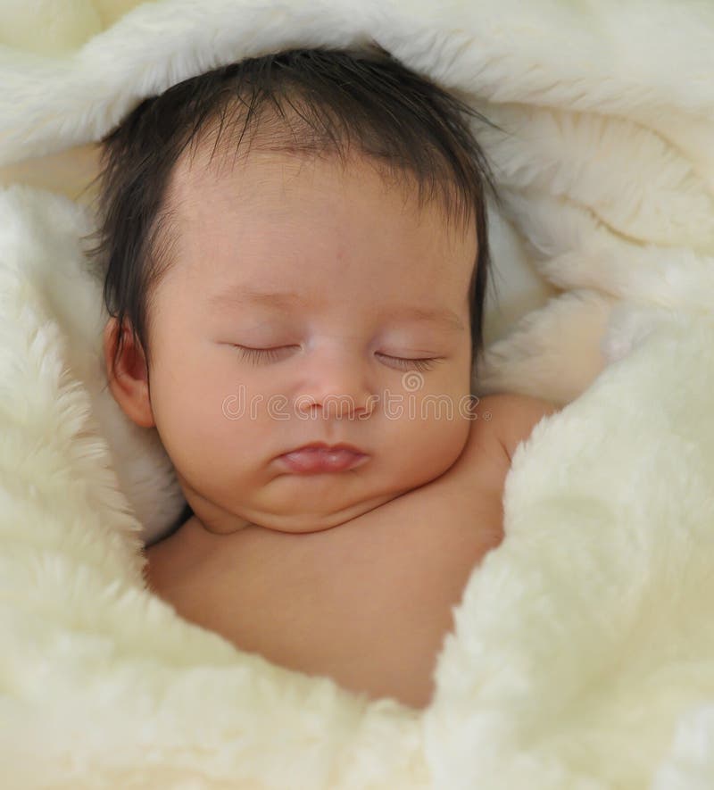 Sleeping baby on cloud 9 stock image. Image of quiet - 25020377