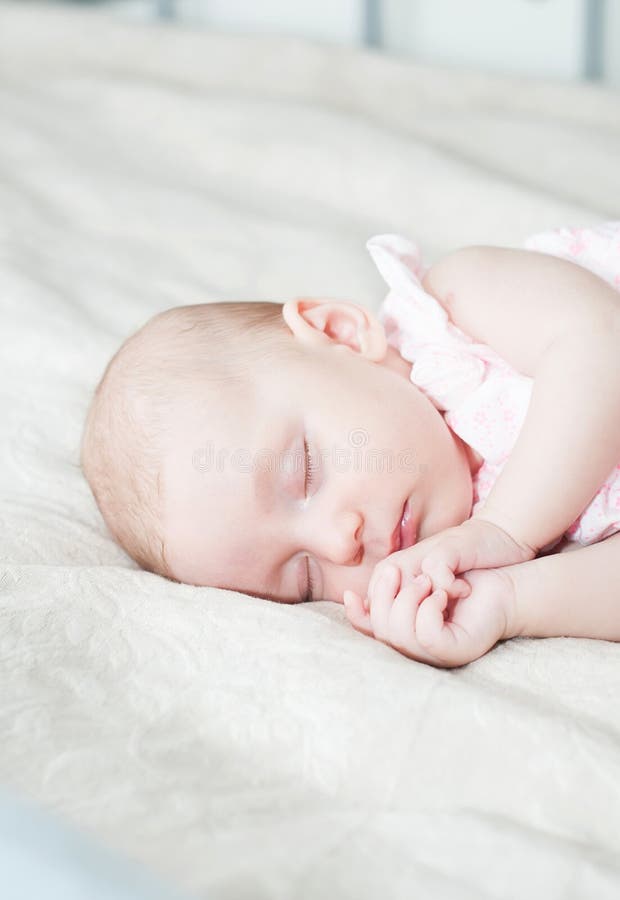 Sleeping baby stock photo. Image of hand, months, serene - 25794492