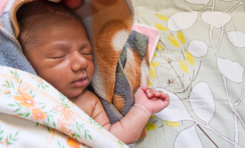 Sleeping Baby with Copyspace Stock Image - Image of comfort, grandson ...