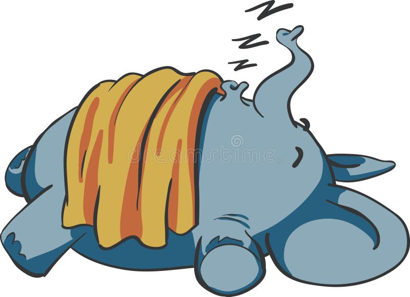 Sleeping Baby Elephant stock vector. Illustration of cartoon - 51608265