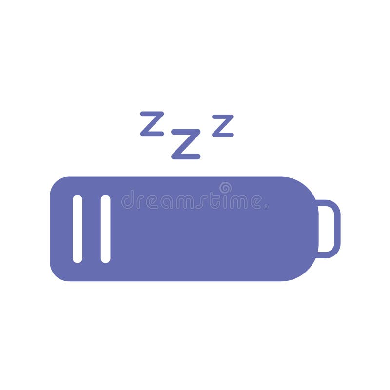 Sleeping Battery Line and Fill Style Icon Vector Design Stock Vector ...