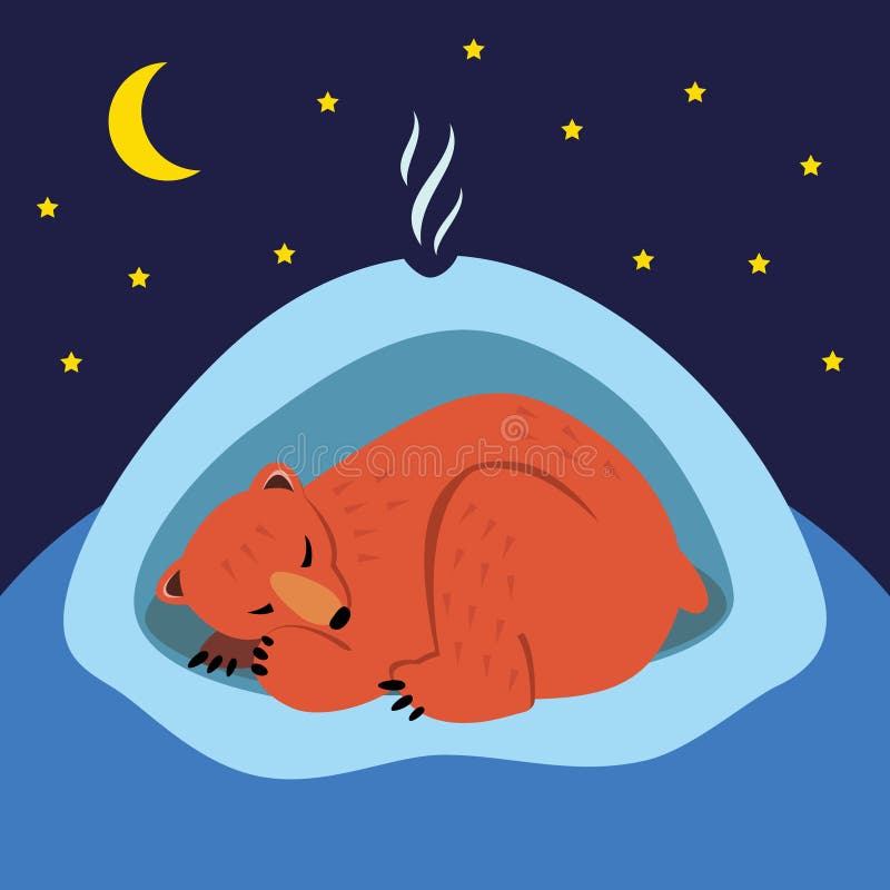 Sleeping bear stock vector. Illustration of frost, holiday - 50954135