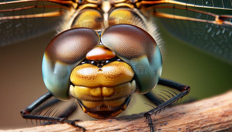 Sleeping Beautiful Dragonfly. Focus Stacking Stock Illustration ...