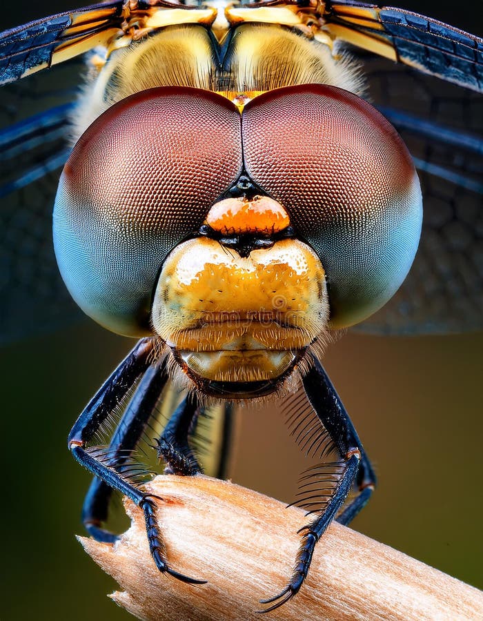 Sleeping Beautiful Dragonfly. Focus Stacking Stock Illustration ...