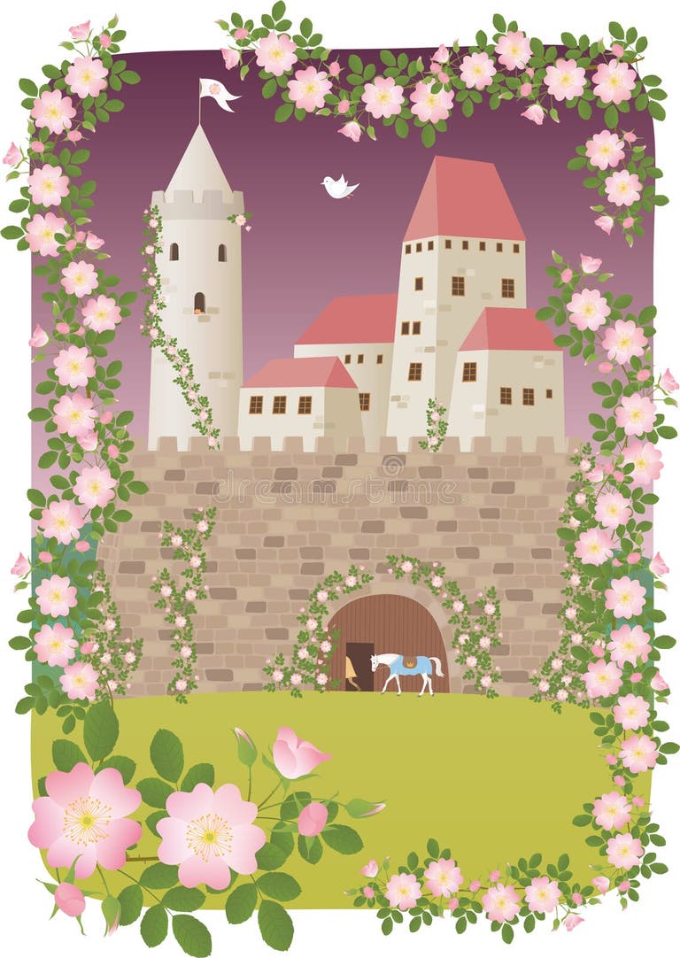 Sleeping Beauty Rose Castle Stock Illustrations – 25 Sleeping Beauty ...